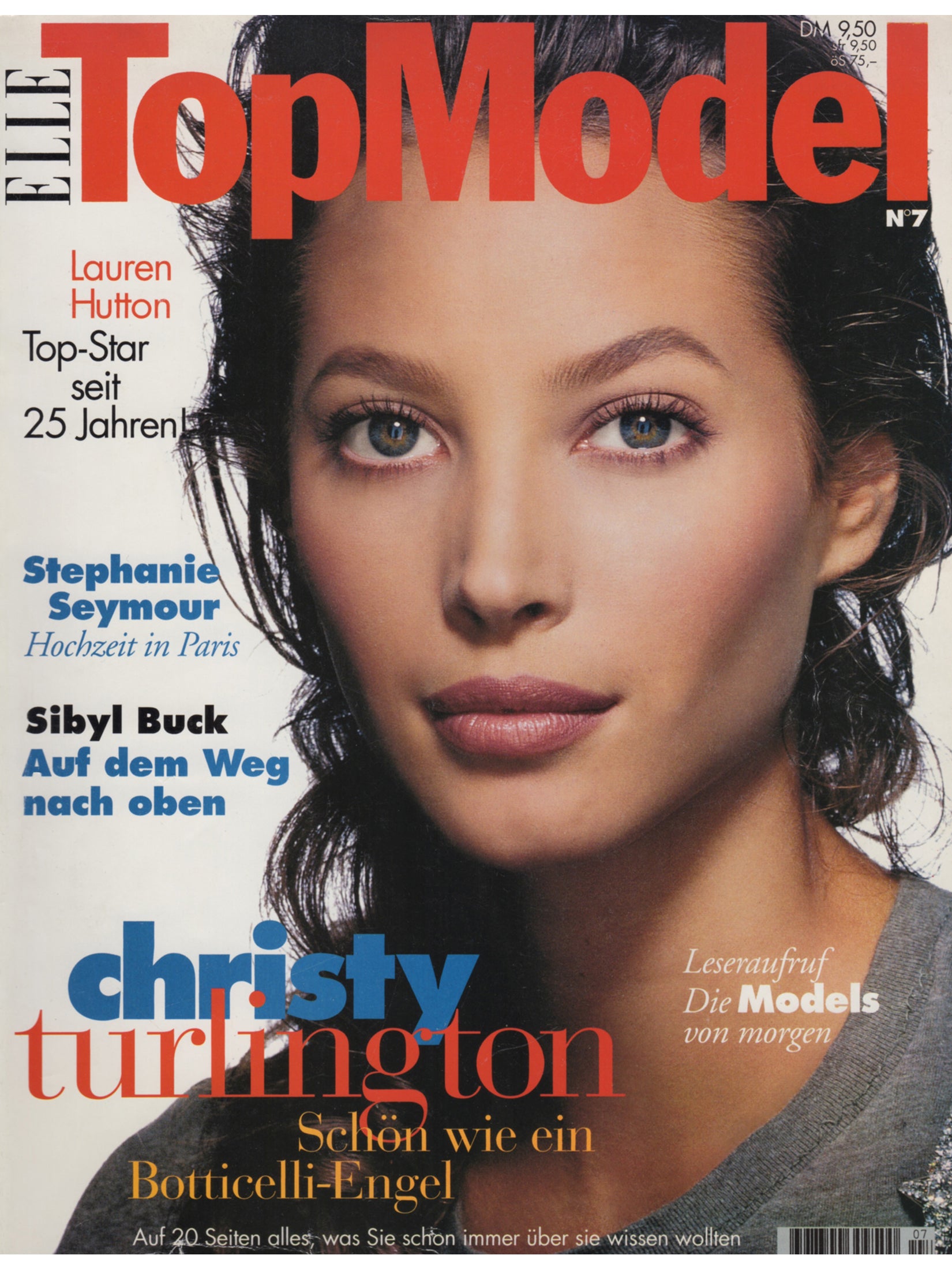 ELLE TOP MODEL No. 7 December 1995 Christy Turlington German Edition ...