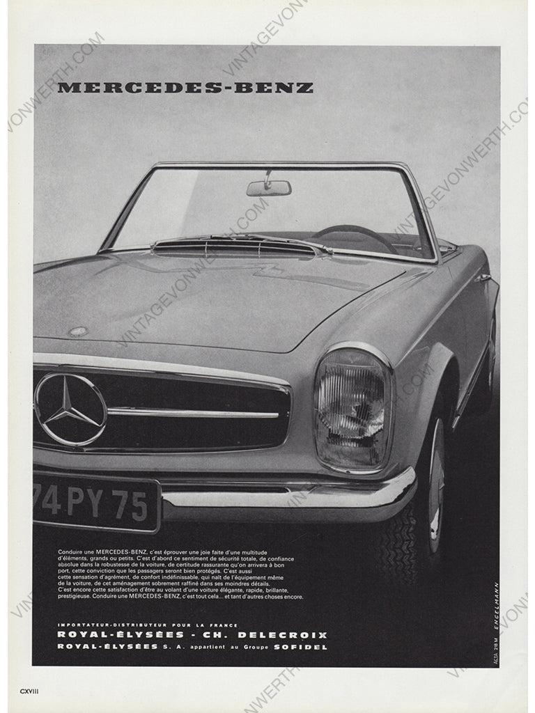 MERCEDES-BENZ 1965 Vintage Advertisement 1960s Car Oldtimer Ad ...