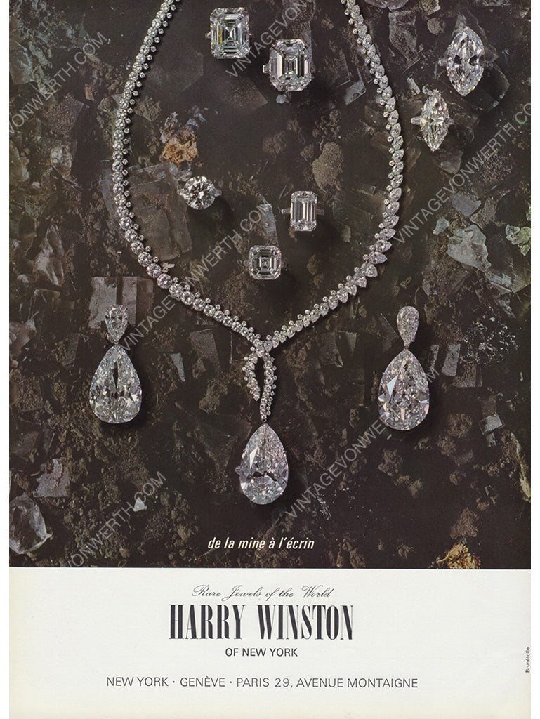 HARRY WINSTON 1965 Vintage Advertisement 1960s Jewelry Ad – VINTAGE VON ...