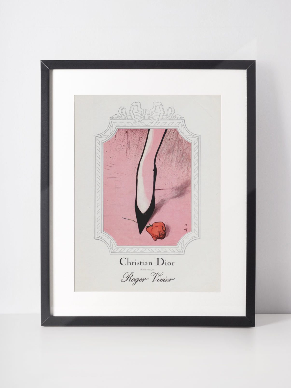 CHRISTIAN DIOR Roger Vivier 1959 Vintage Print Advertisement René Grua ...