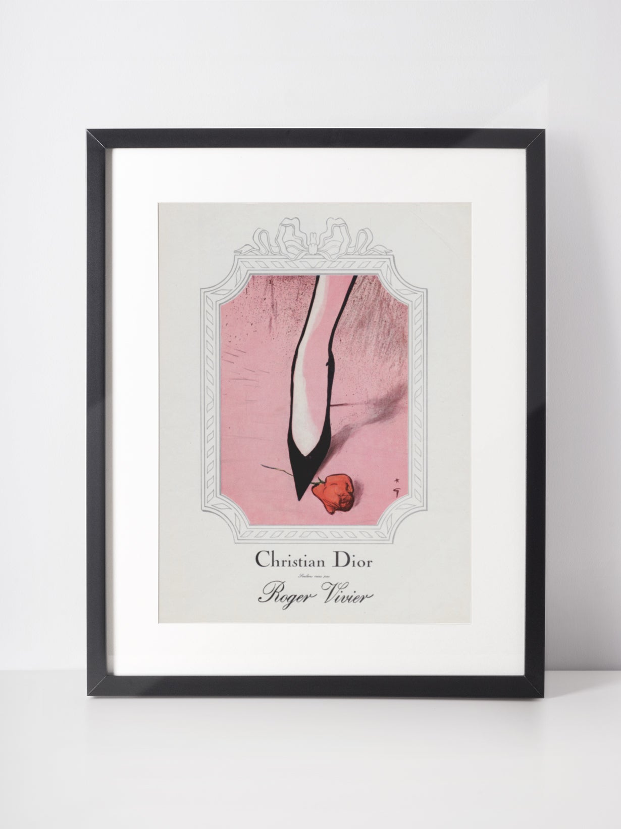 CHRISTIAN DIOR Roger Vivier 1959 Vintage Print Advertisement René Grua ...