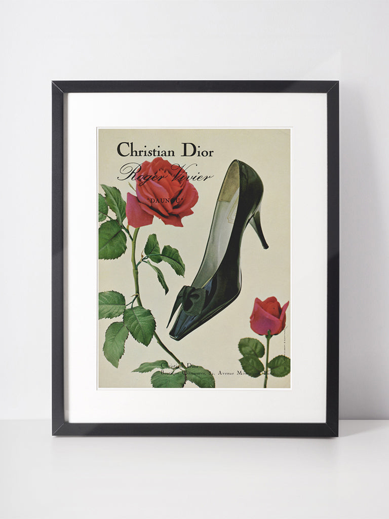 CHRISTIAN DIOR 1961 Vintage Advertisement 1960s Roger Vivier Ad Print ...